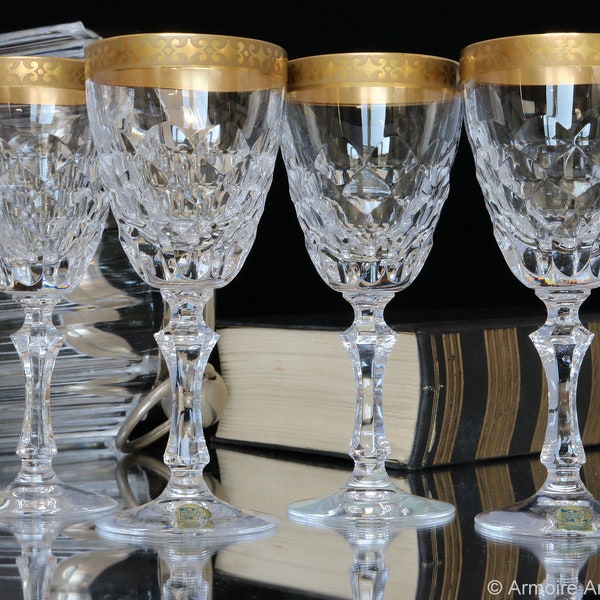 Gold Rim Drinking Glasses - Etsy