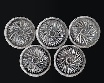 Vintage ECHT Beikristall West Germany Lead Crystal Coasters. (set of ...