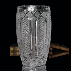 XL Large CRYSTAL VASE With Elaborate Cuts - Etsy
