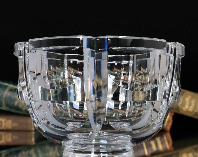 ORREFORS - CRYSTAL BOWL With Cut Decor, Thousand Windows Pattern ...