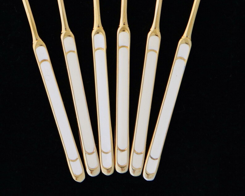6x Long COCKTAIL SPOONS, 24K Gold-plated - HANSEAT - Etsy