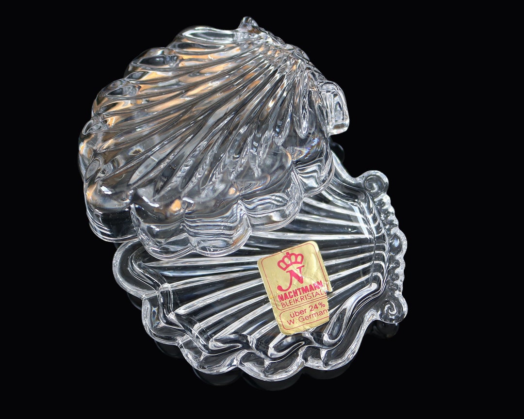 Small Crystal Trinket Box in Shell Design - Jewelry Box - Etsy