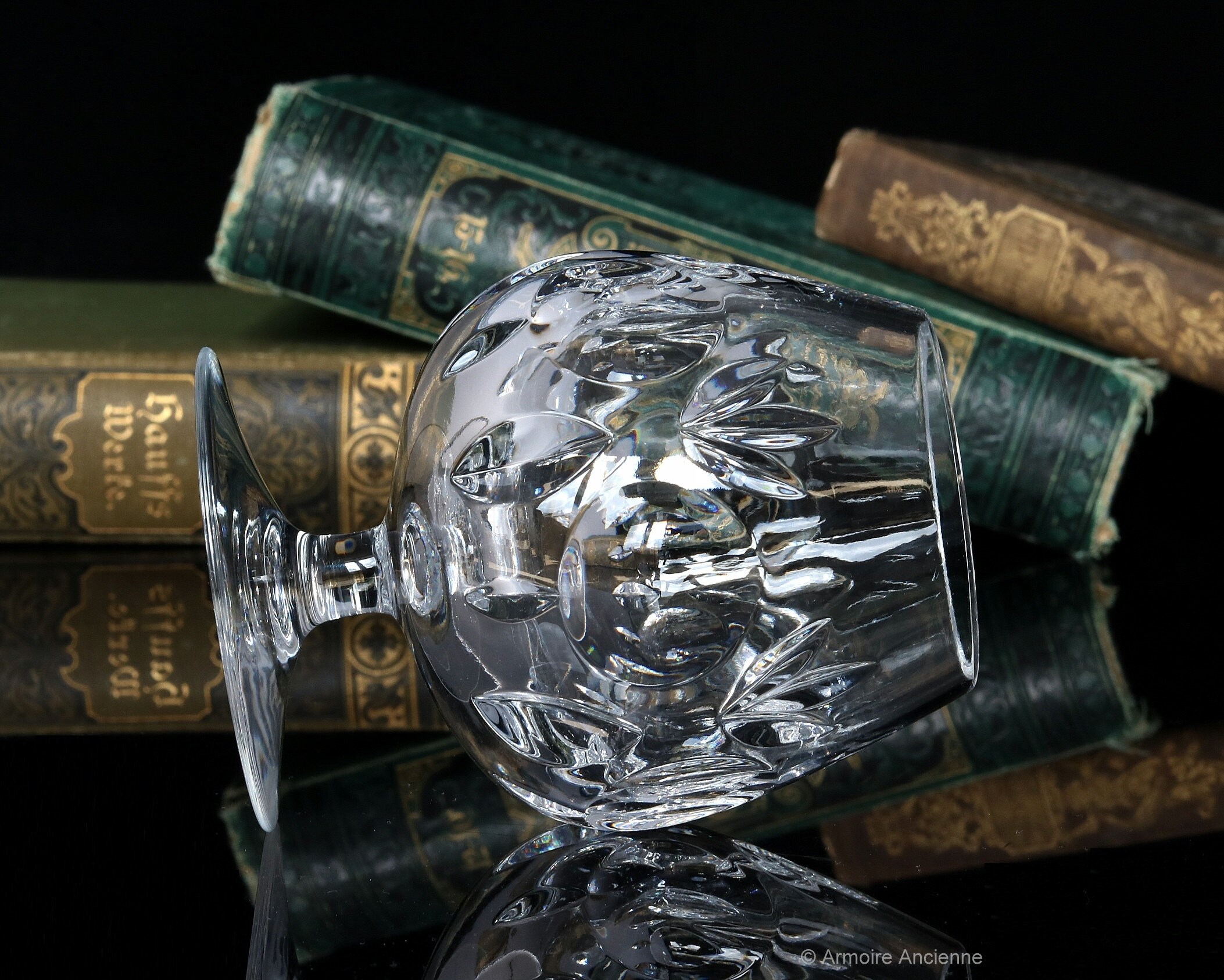 2x Crystal COGNAC GLASSES - Brandy Bourbon Balloon Snifters - Etsy UK