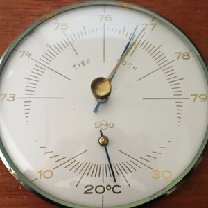 SUNDO Barometer, Wood & Brass - Maritime Atmospheric Pressure Measuring ...