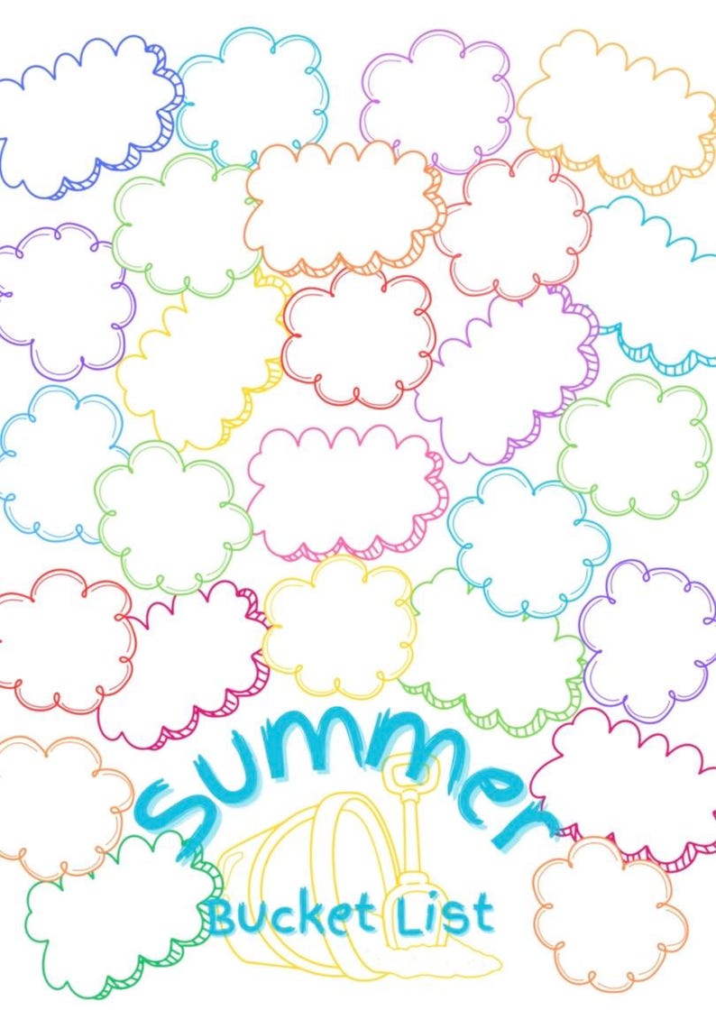 Printable Summer Bucket List | Blank Summer Planner | Family Activity ...