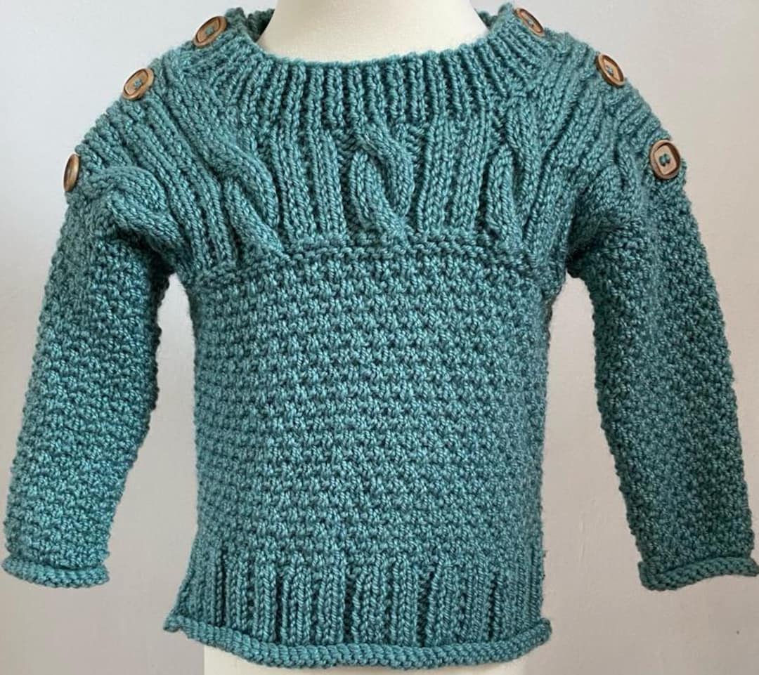 Boys Cable Knit Sweater, Age 1 - 2 Years, Sage Green - Etsy