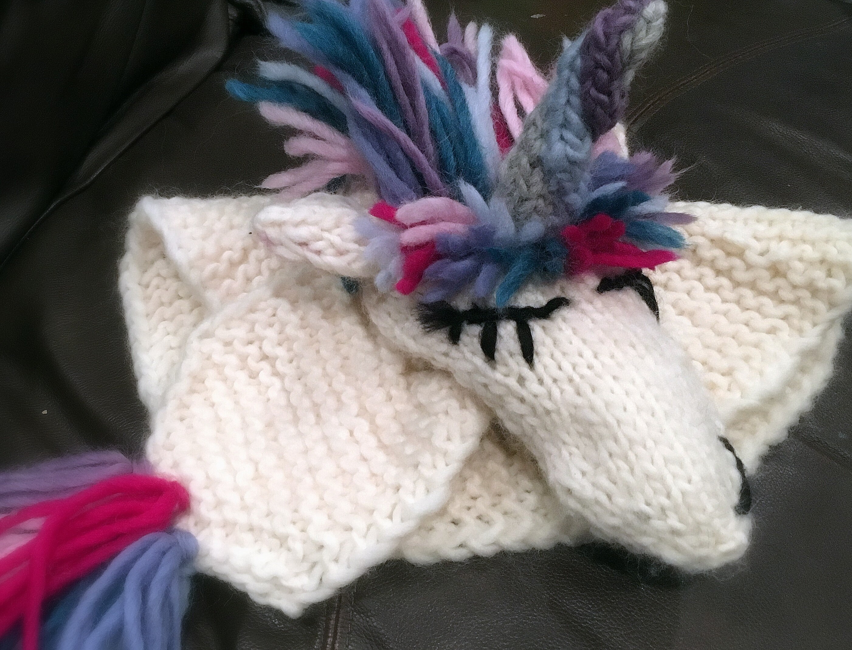 Unicorn Scarf Knitting Pattern. PDF Knitting Pattern. Cowl Pattern ...