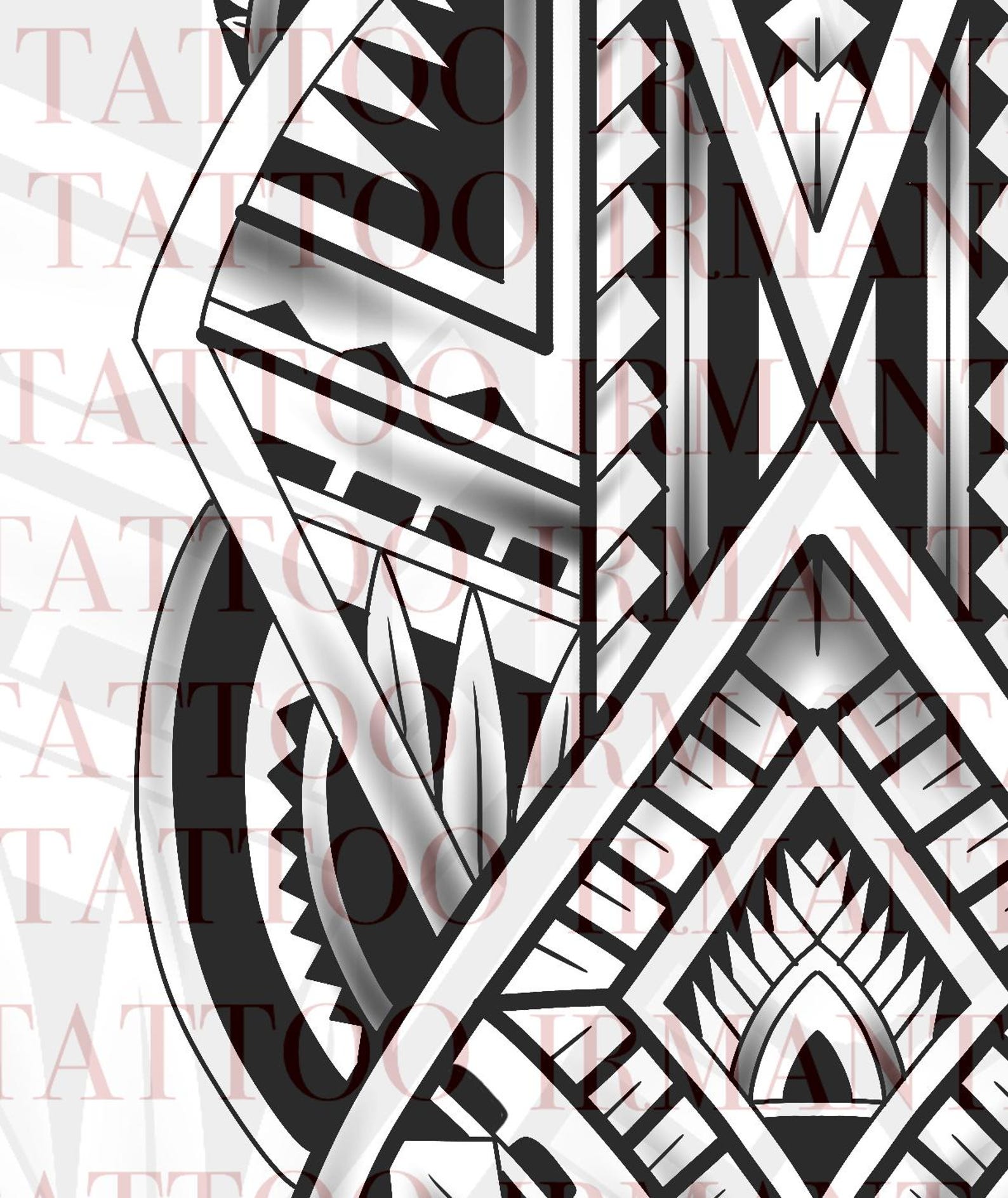 One-of-a-kind Polynesian Style Digital Tattoo Design PSD File With ...