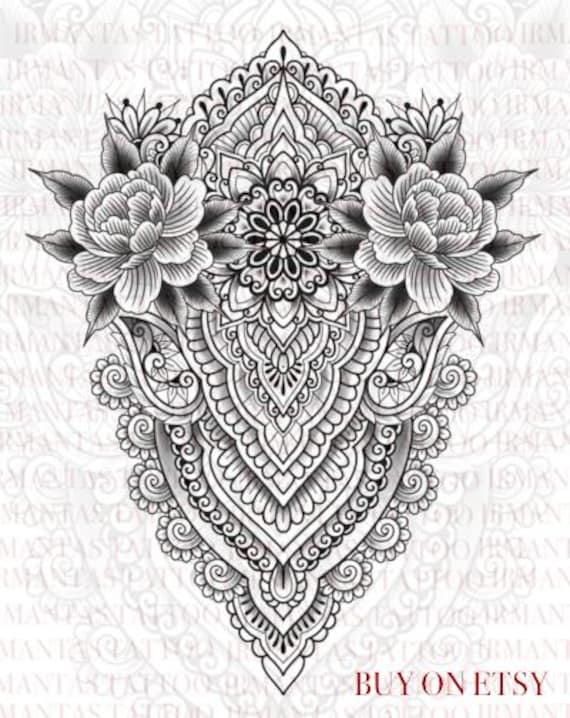 Full back tattoo stencil - Bronctattooaus.com