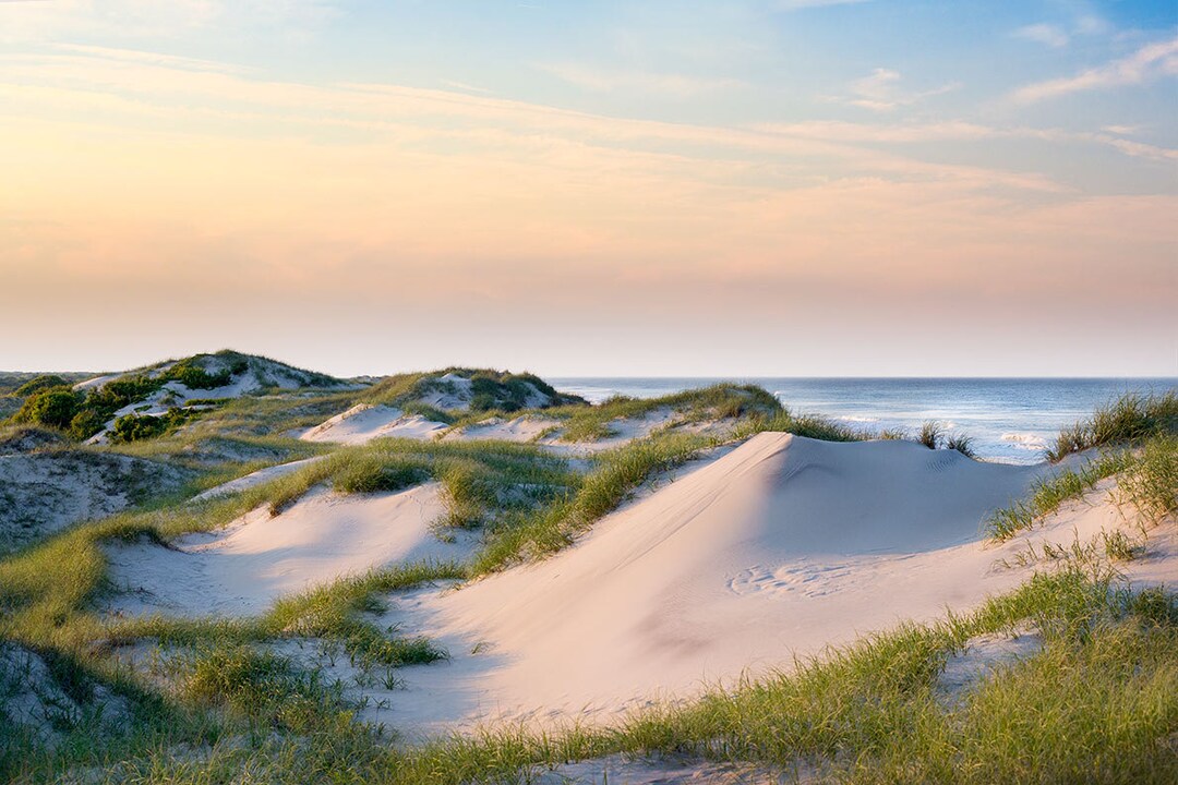 Sunset on Sand Dunes, Corolla, North Carolina Outer Banks OBX Fine Art ...