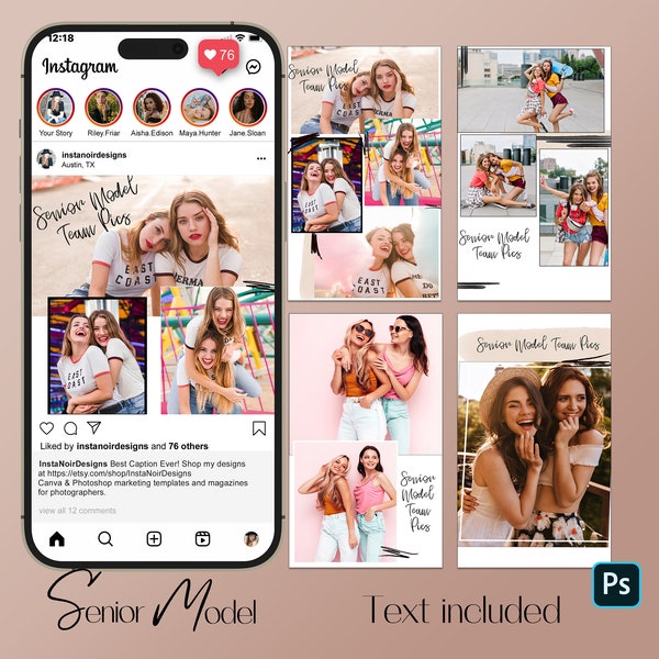 Senior Model Rep Template - Etsy