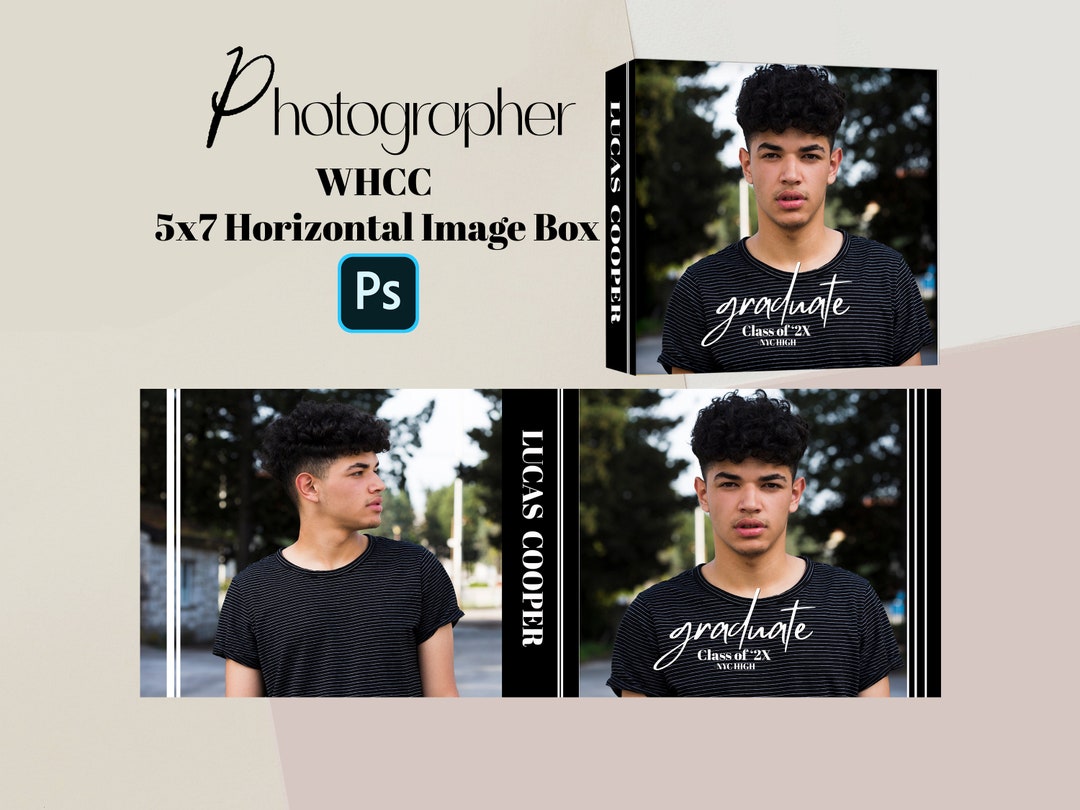Senior Boy Image Proof Box Template for Photographers, WHCC Print Boxes ...