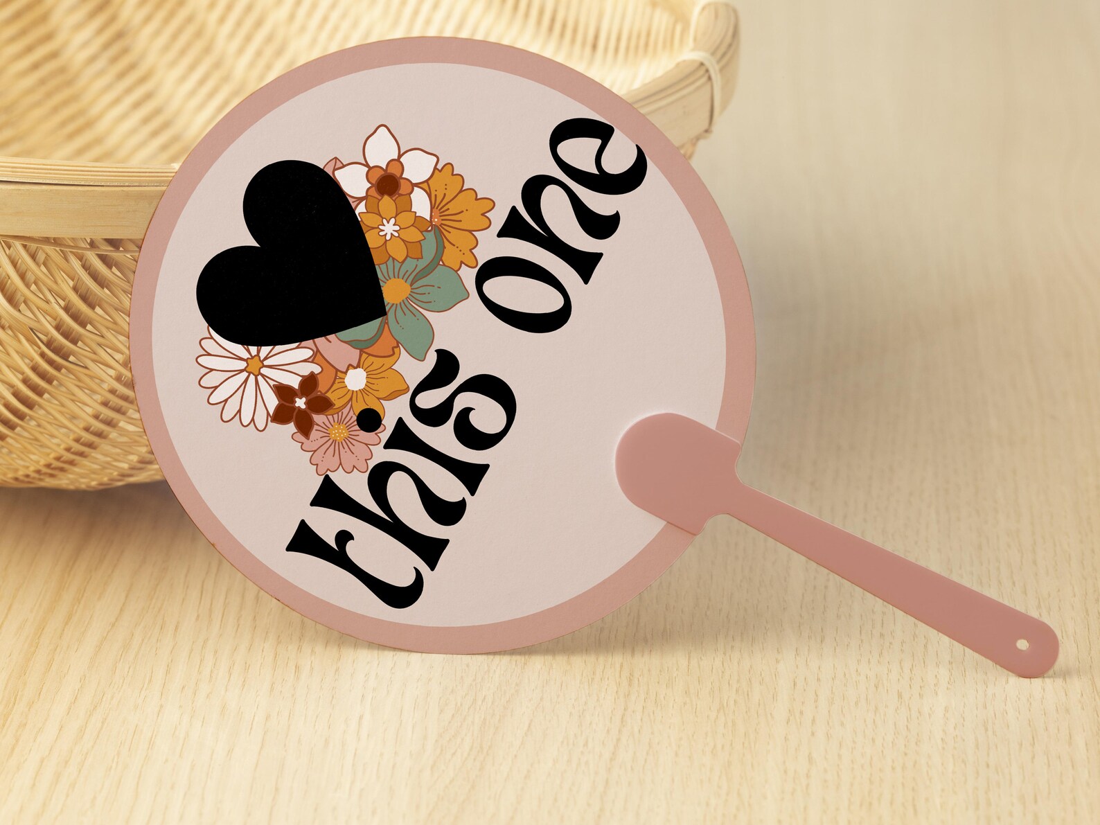 Retro Flowers Wedding Dress Shopping Paddles – Printable Bridesmaid ...
