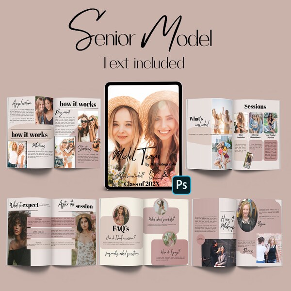 Senior Model Rep Template - Etsy