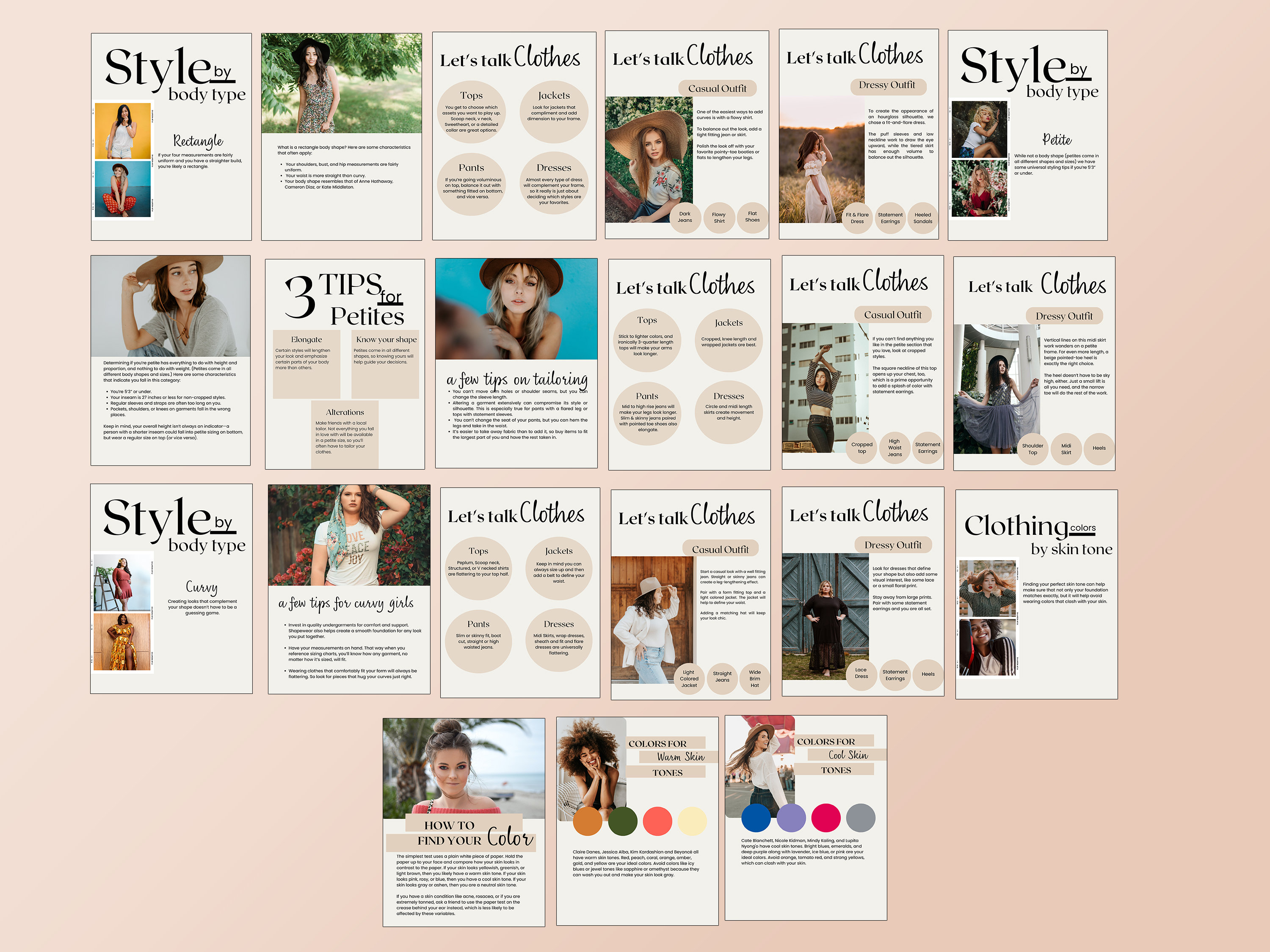 Canva What to Wear Style Guide With Pictures, Photo Session Day Prep ...