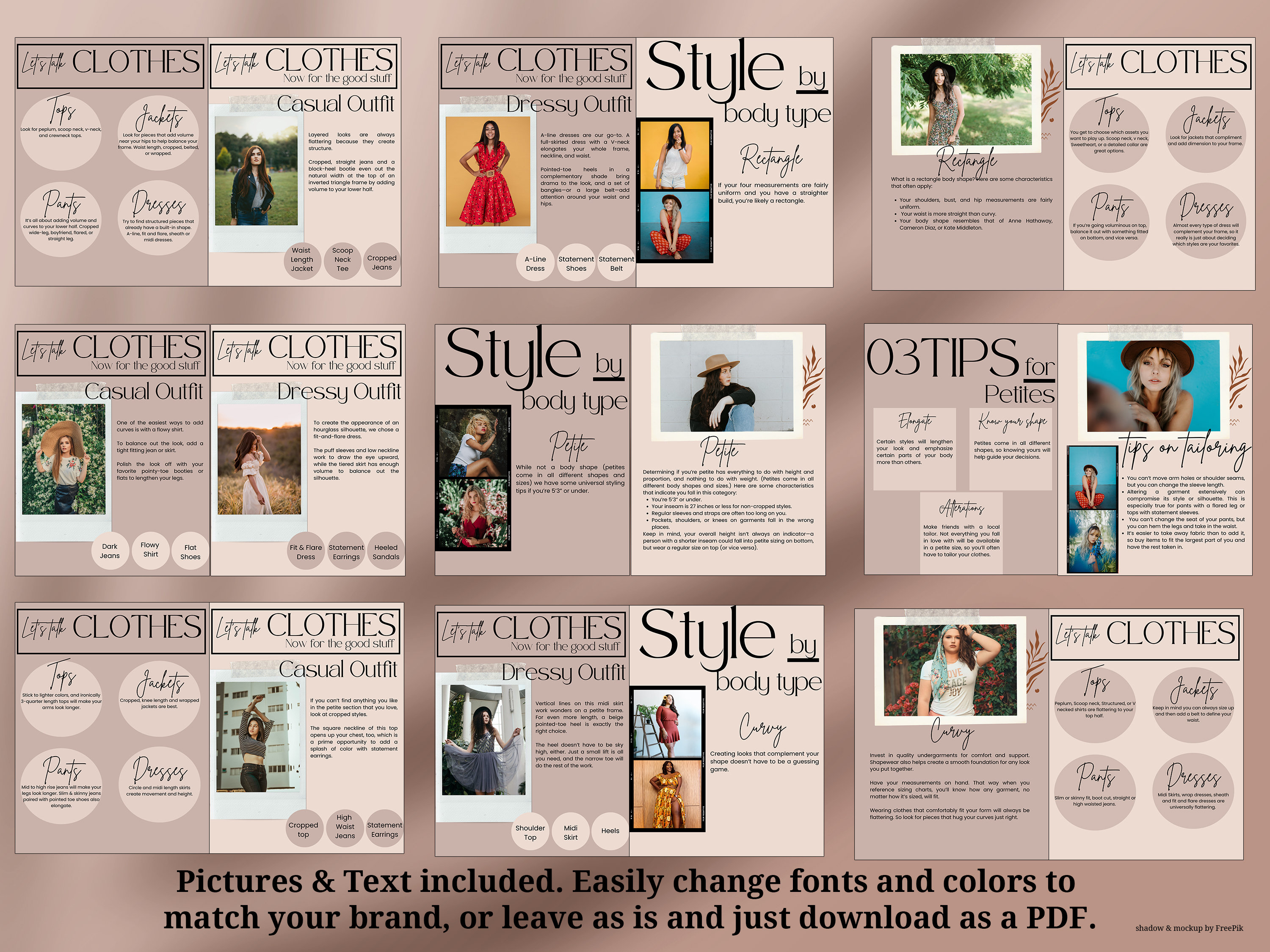 Canva What to Wear Style Guide With Pictures Pre Written - Etsy