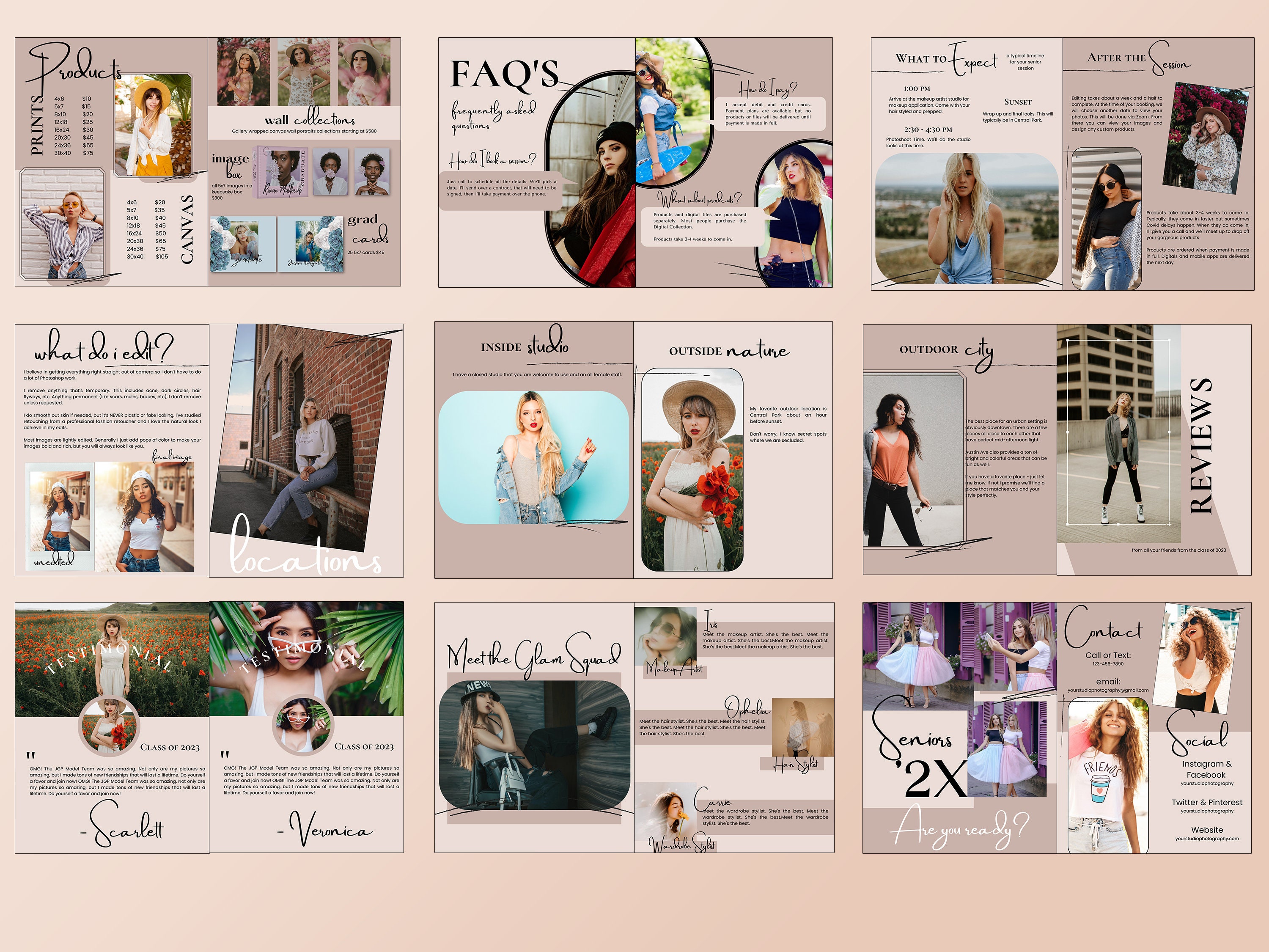 Canva Senior Photographer Magazine, Photographer Marketing, Photography ...