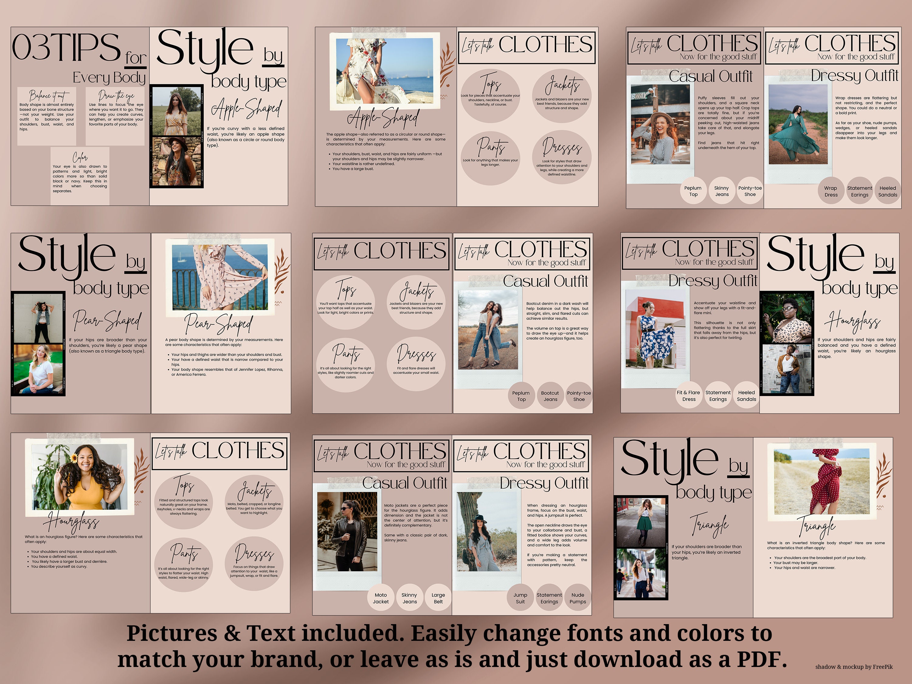 Canva What to Wear Style Guide With Pictures Pre Written - Etsy