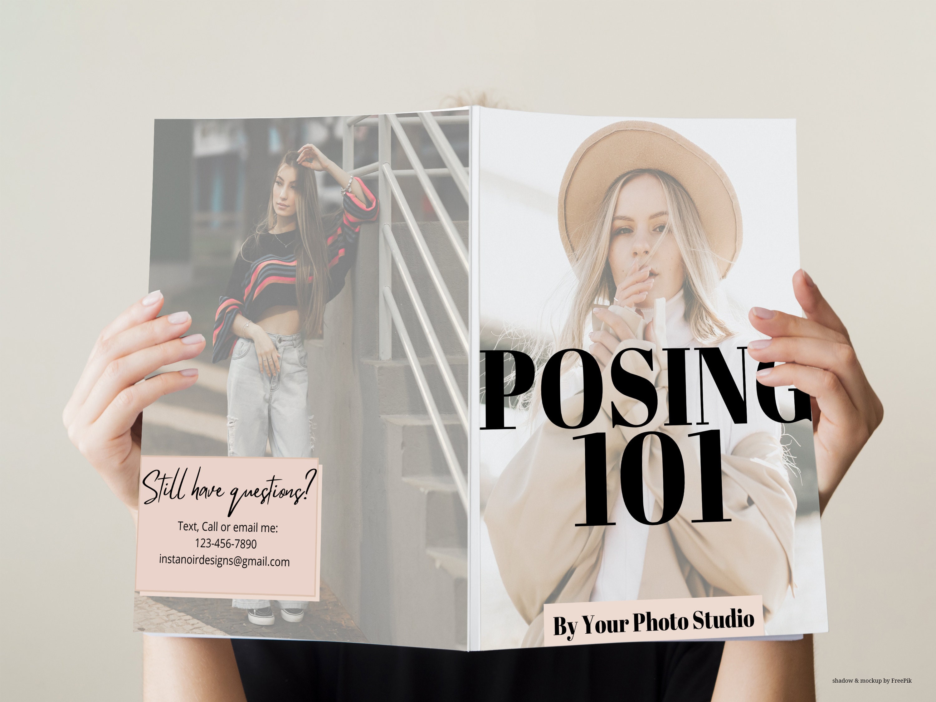 Canva Pose Guide, Female Pose Guide W/ Pictures, Preperation Guide ...