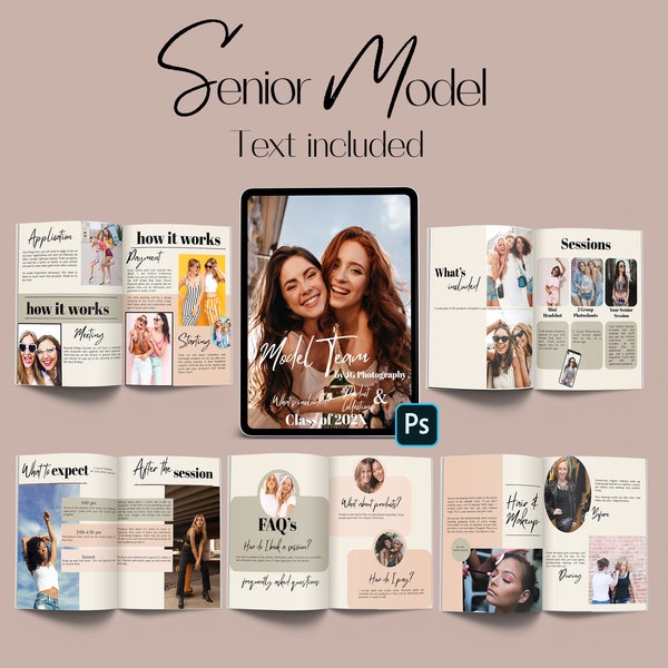 Senior Model Rep Template - Etsy