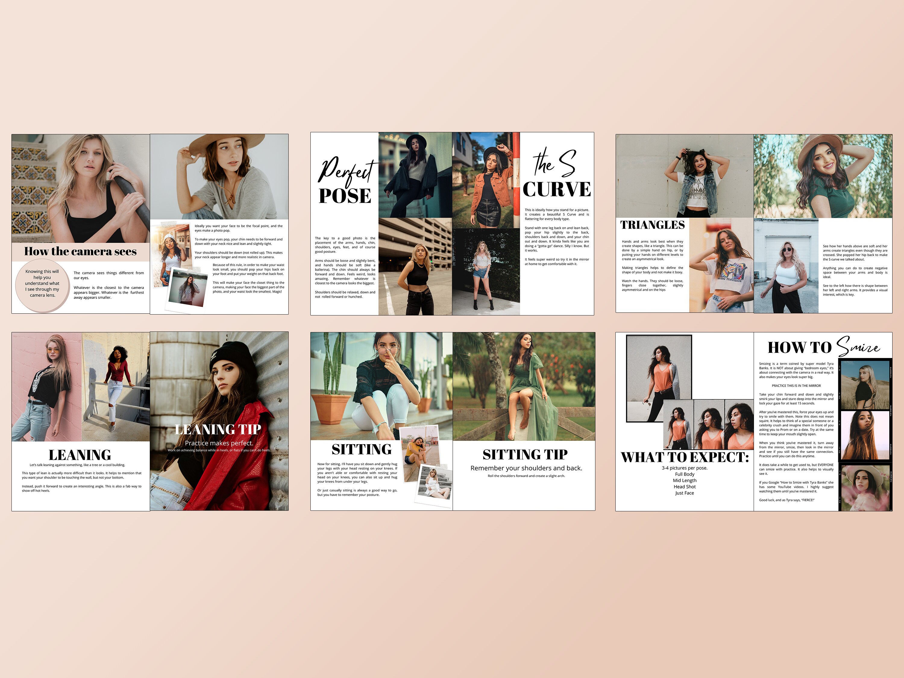 Canva Pose Guide, Female Pose Guide W/ Pictures, Preperation Guide ...