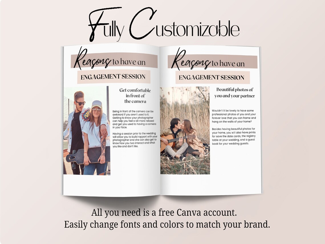 Canva Engagement Photographer Magazine, Elopement Magazine, Wedding ...
