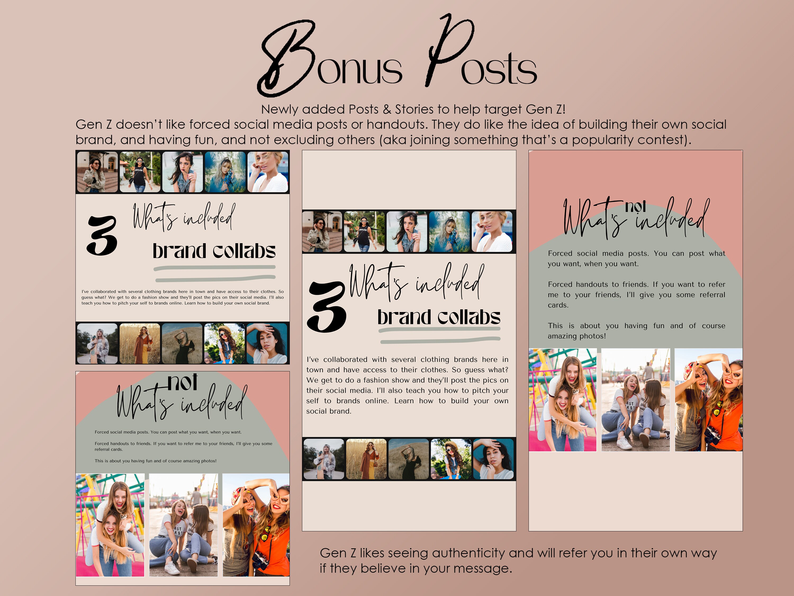 Retro Canva Senior Model Rep Team Application, Boho Instagram Carousel ...