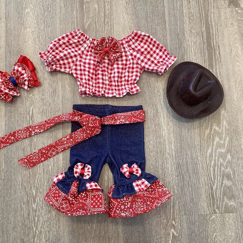 Custom Pageant Western Wear Cow Theme Outfit Rodeo Skirt Etsy