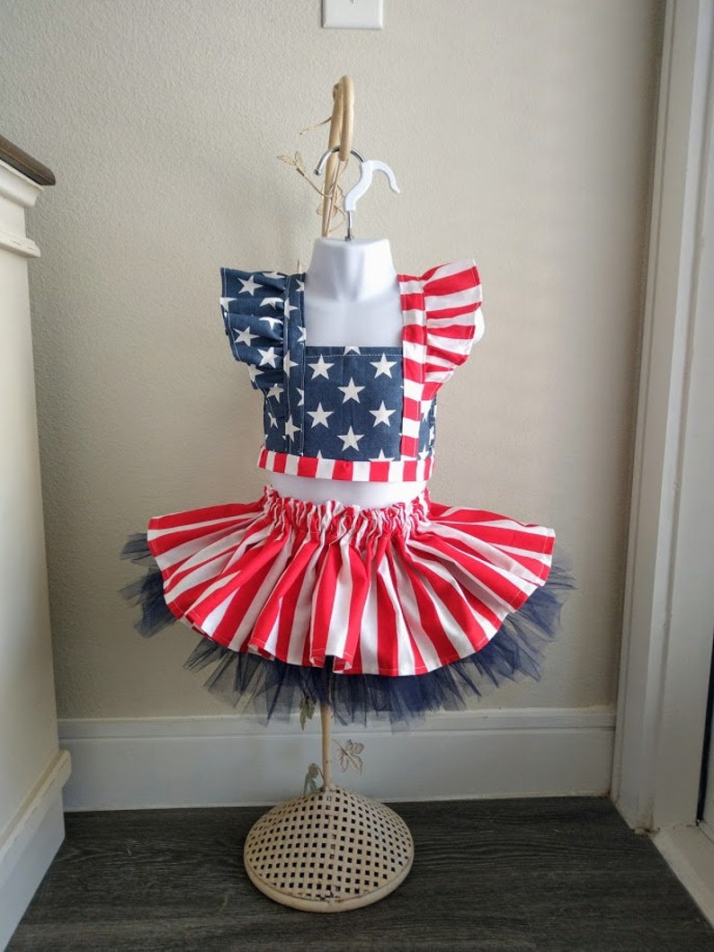 Patriotic Pageant Wear Red White and Blue Outfit USA | Etsy