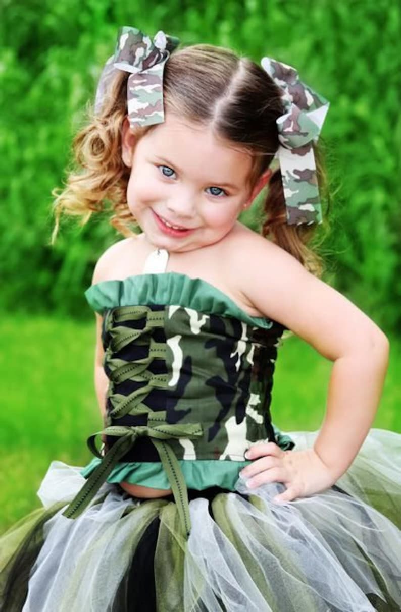 Pageant Camo Girls Military Pageant tutu outfit Toddler | Etsy
