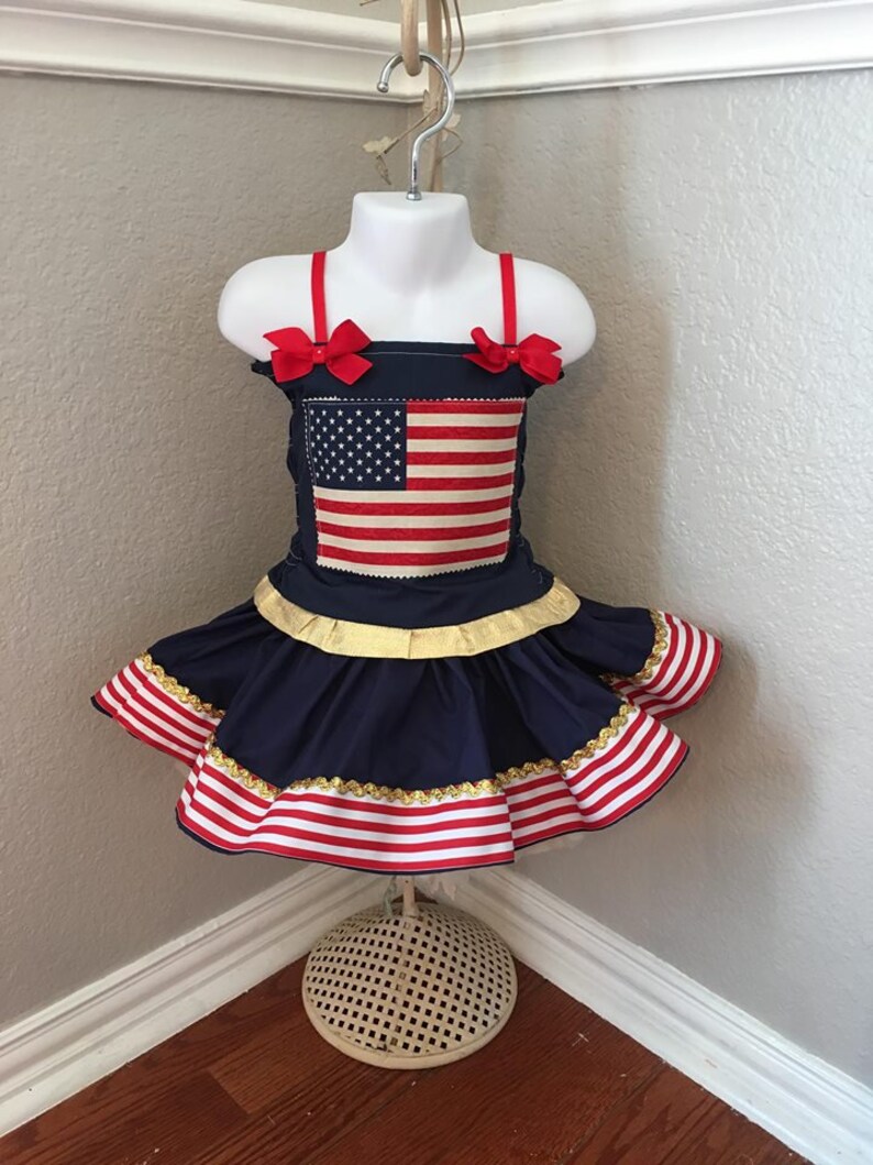 Patriotic Pageant Wear Red White and Blue outfit USA - Etsy España