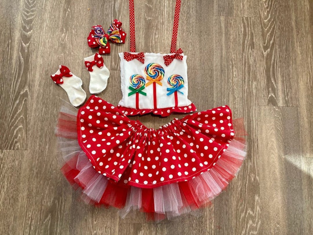 Candy Land Outfit Girls Candy Birthday Party Dress Lollipop - Etsy