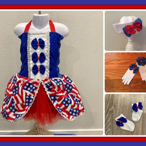 Patriotic Pageant Wear Red White and Blue Outfit USA | Etsy