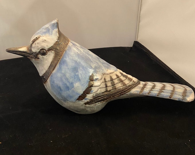 Andersen Design Pottery Blue Jay Bird Sculpture Vintage - Etsy