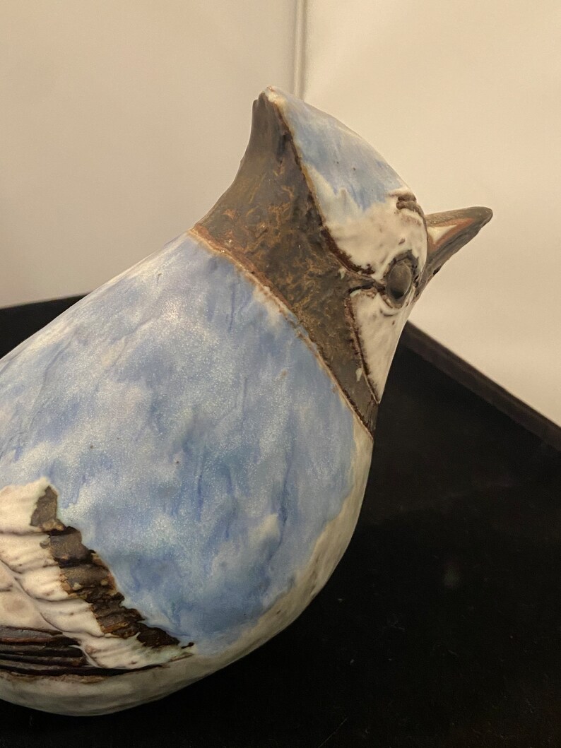 Andersen Design Pottery Blue Jay Bird Sculpture Vintage - Etsy