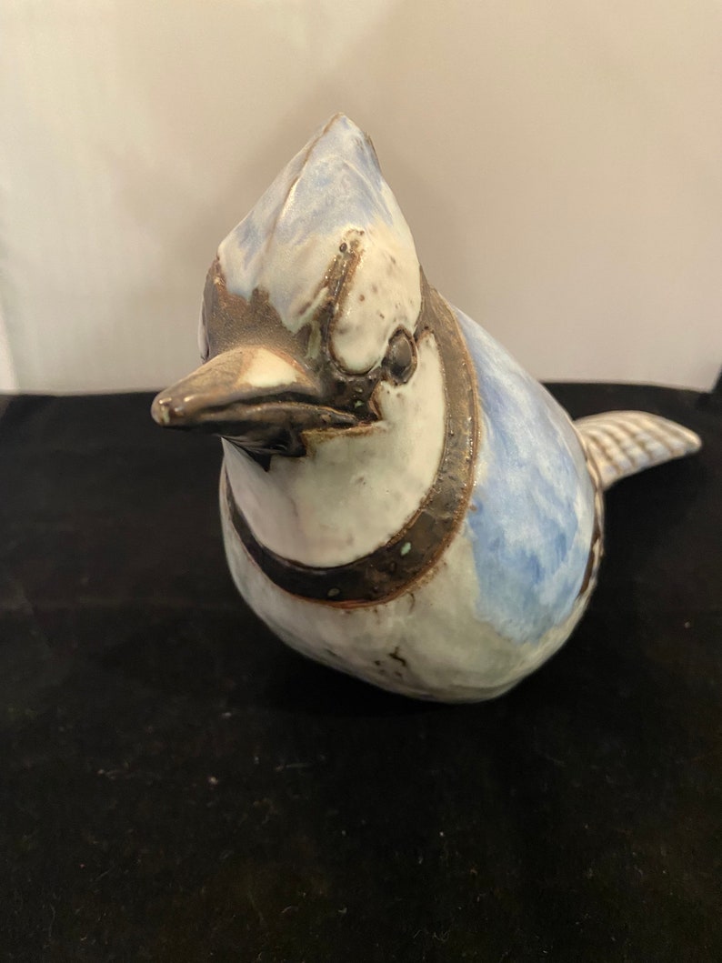 Andersen Design Pottery Blue Jay Bird Sculpture Vintage - Etsy