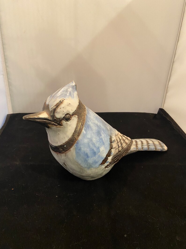 Andersen Design Pottery Blue Jay Bird Sculpture Vintage - Etsy