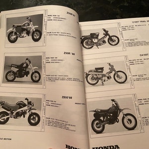 Honda Motorcycle Identification Guide 1959-1988 Motorcycles - Etsy