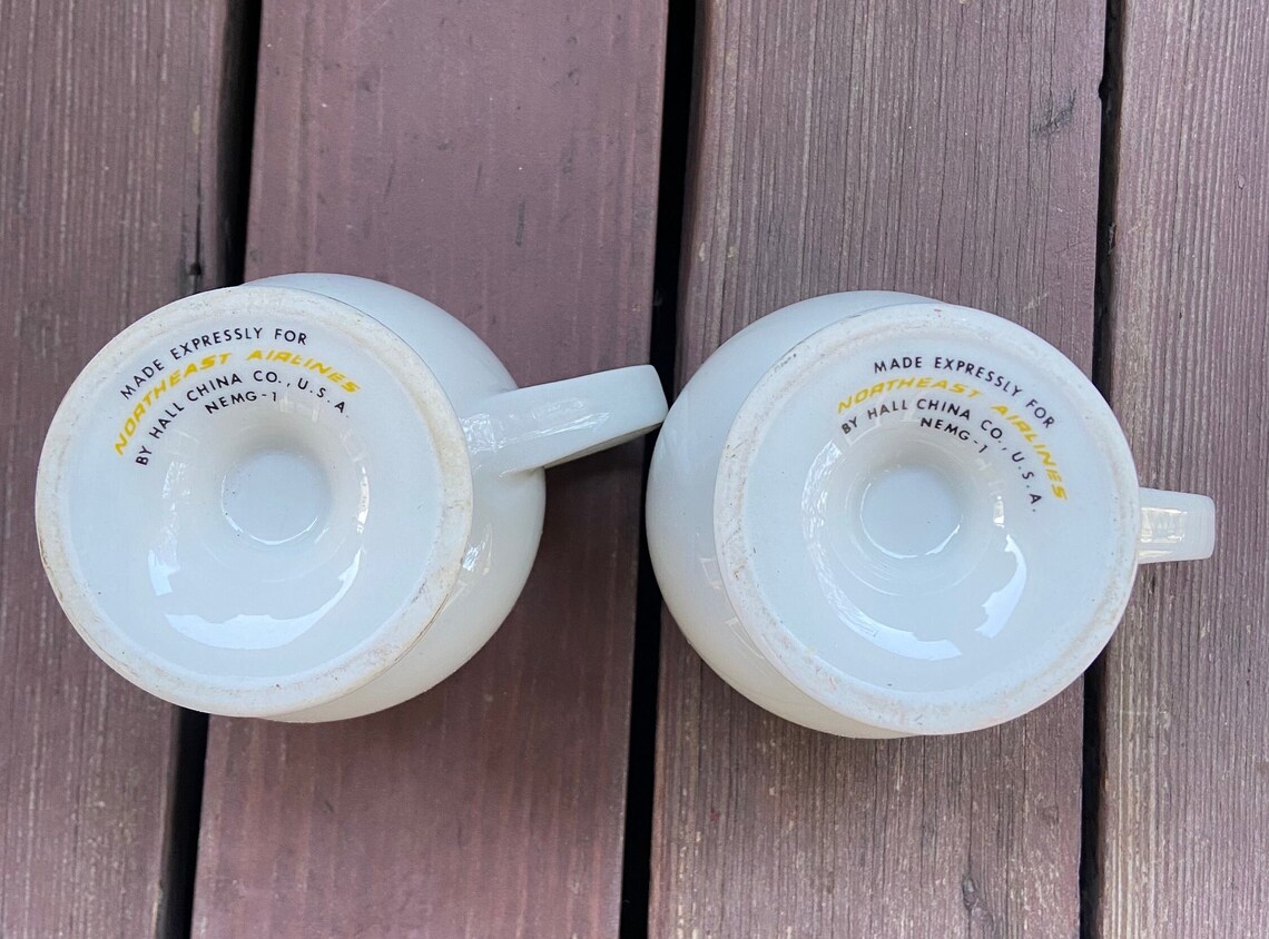 Northeast Airlines Vintage Coffee Mugs Hall China Airplane - Etsy