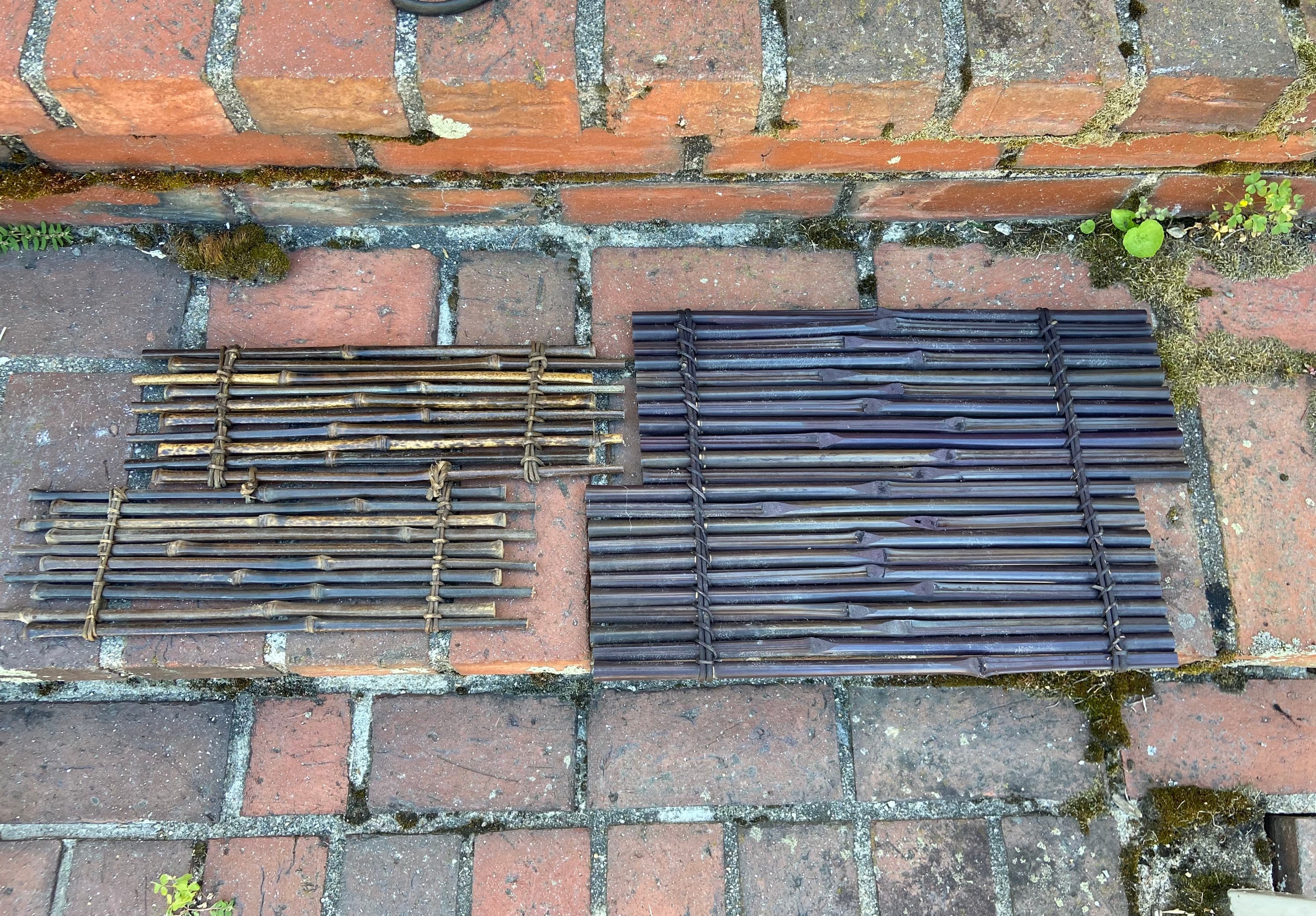 Ikebana Asian Japanese Mats 2 Mat Bamboo Bonsai Vintage Flower ...