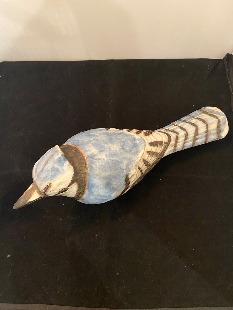 Andersen Design Pottery Blue Jay Bird Sculpture Vintage - Etsy