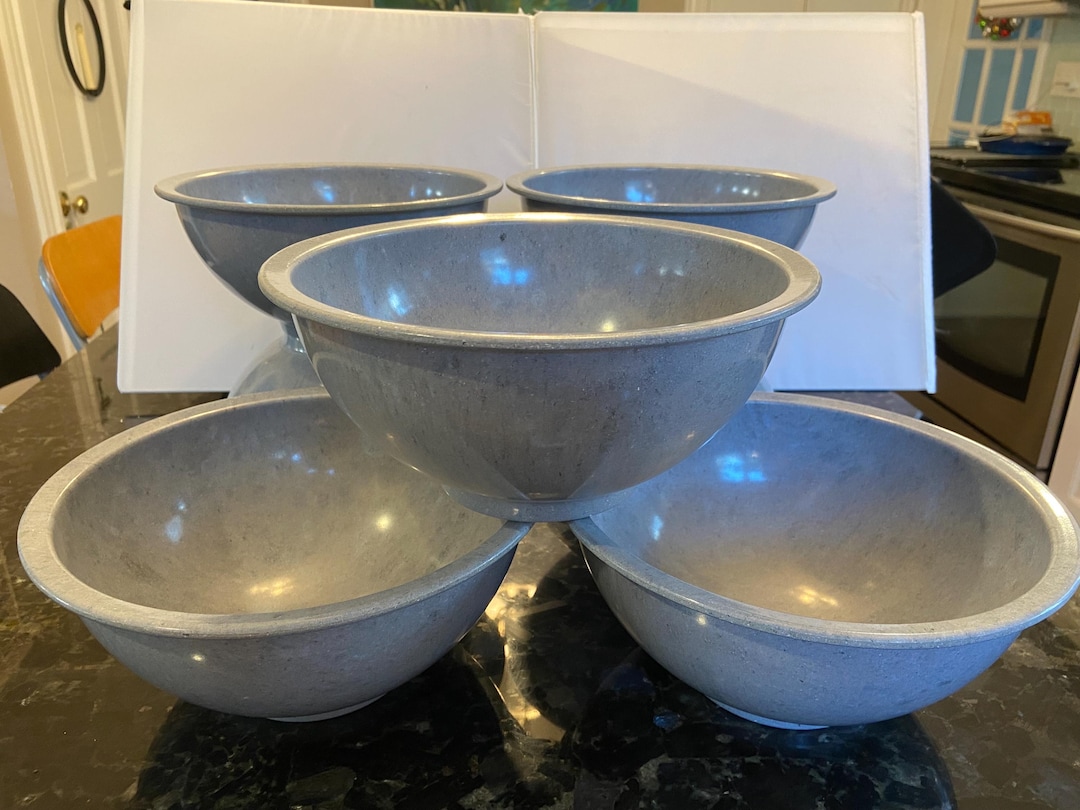 Melamine Confetti Platter Bowl (each) Blue Unmarked Texas Ware Style ...