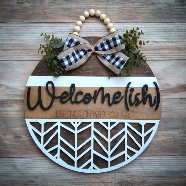 Welcome Door Hanger - Etsy
