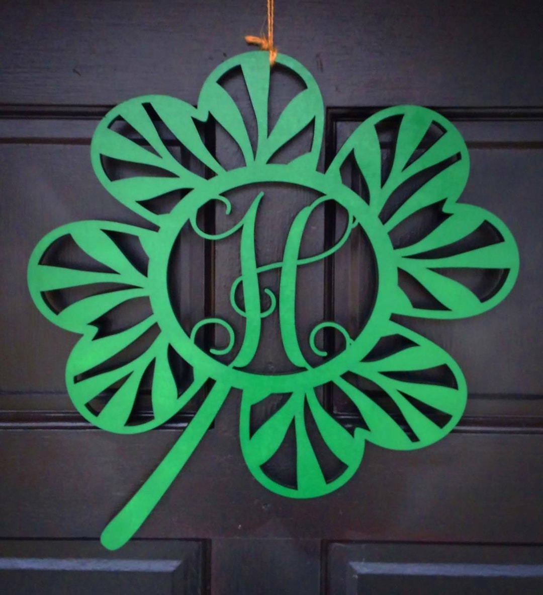 18 Shamrock Monogram Door Hanger / St. Patty's Day Monogram / Wood ...