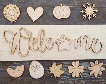 Interchangeable Welcome Sign - Etsy