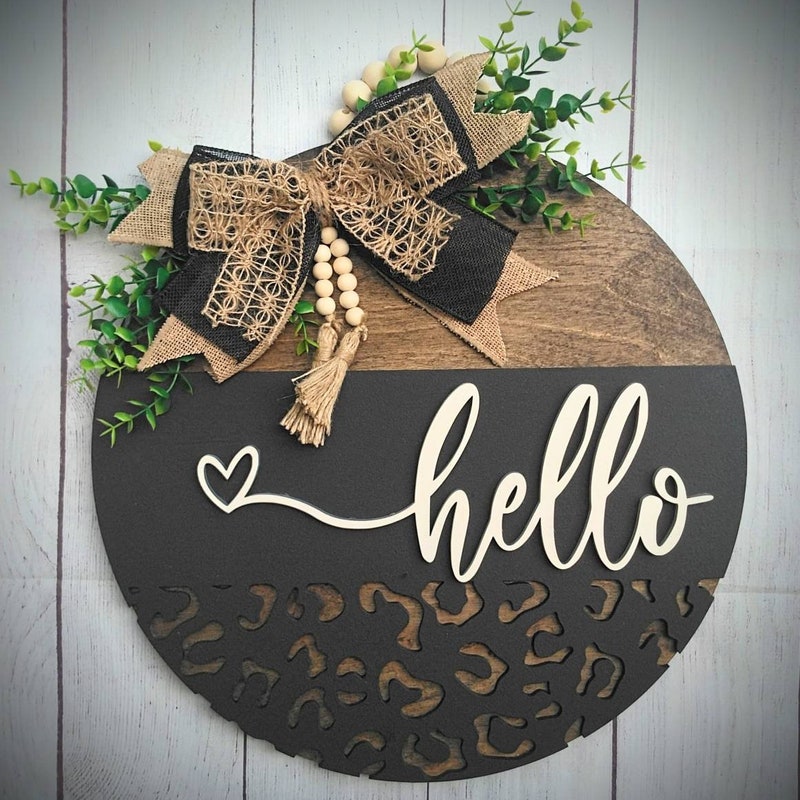 Welcome Leopard Sign - Etsy