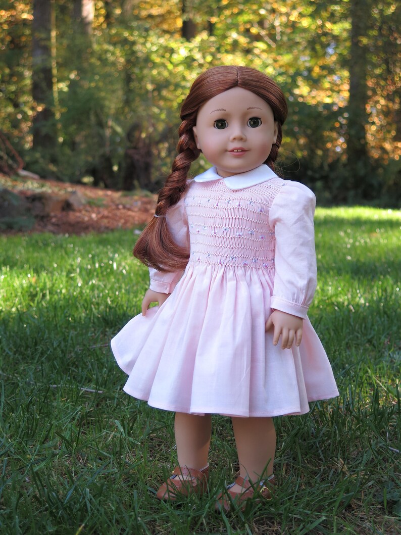 18 Inch Doll Smocked Dress Light Pink Knee Length Doll Etsy