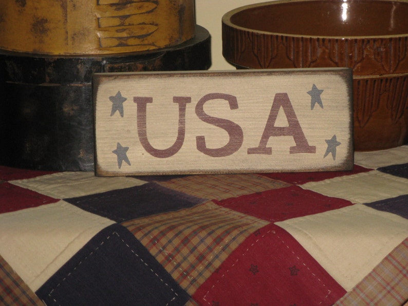 USA Americana Patriotic Sign With Stars Patriotic Sign/ - Etsy
