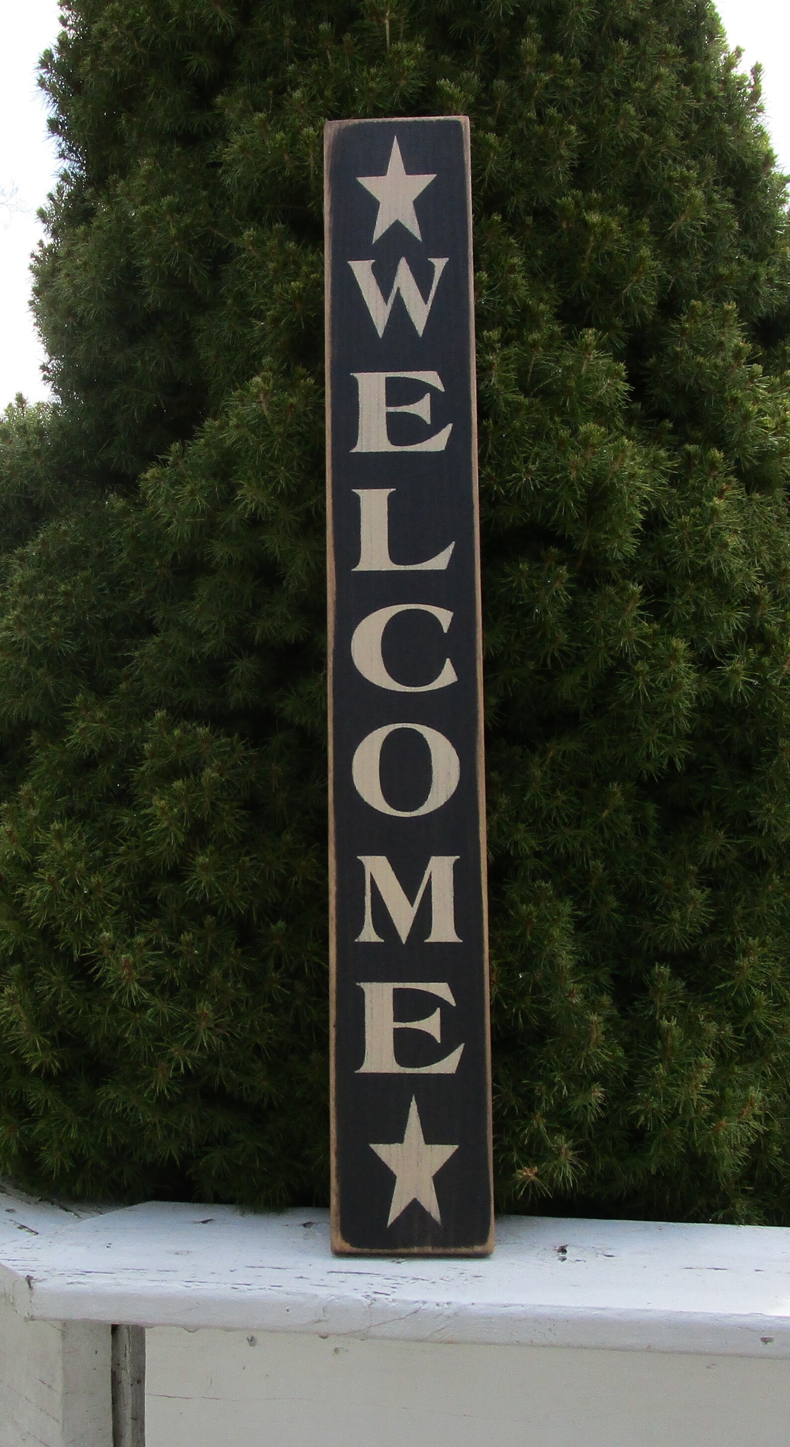 Vertical Welcome Sign Welcome Sign/ Porch Sign/ Entry Sign/ | Etsy