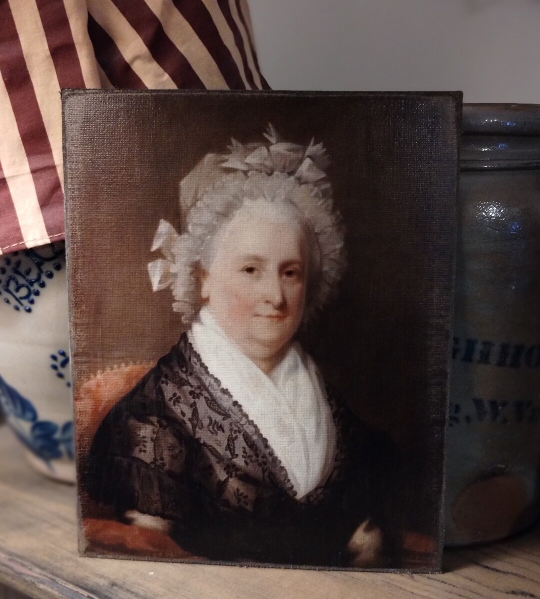 Handmade Primitive Colonial Reproduction Martha Washington Print on ...